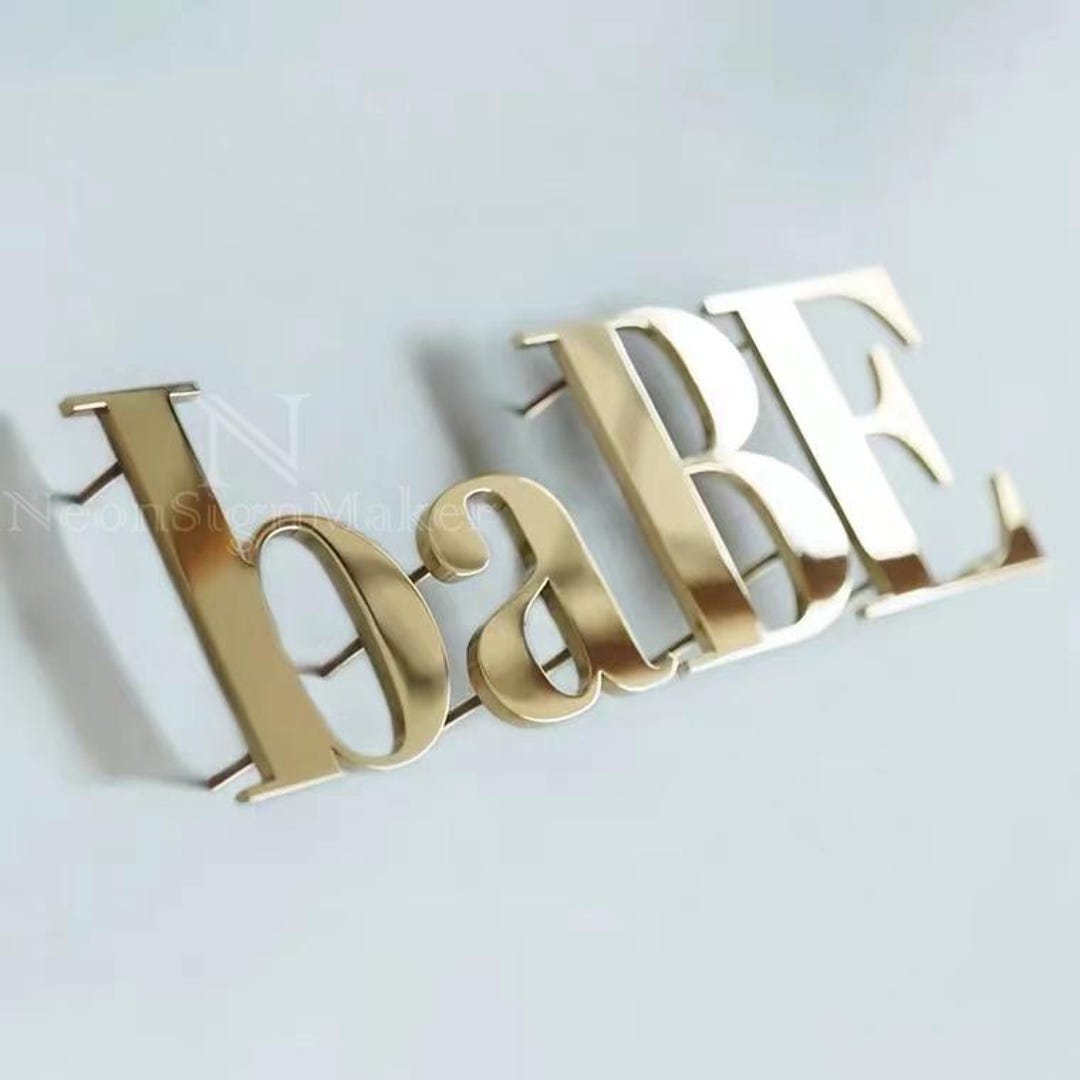 Brushed Metal Cutting Letter Name Sign, Wall Word Decorations ...