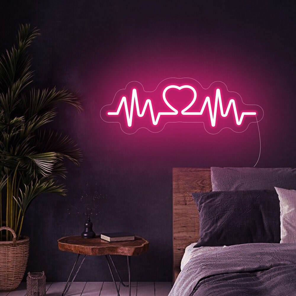Custom Love Heart Neon Sign, Custom Led Neon Light Sign, Personalized ...