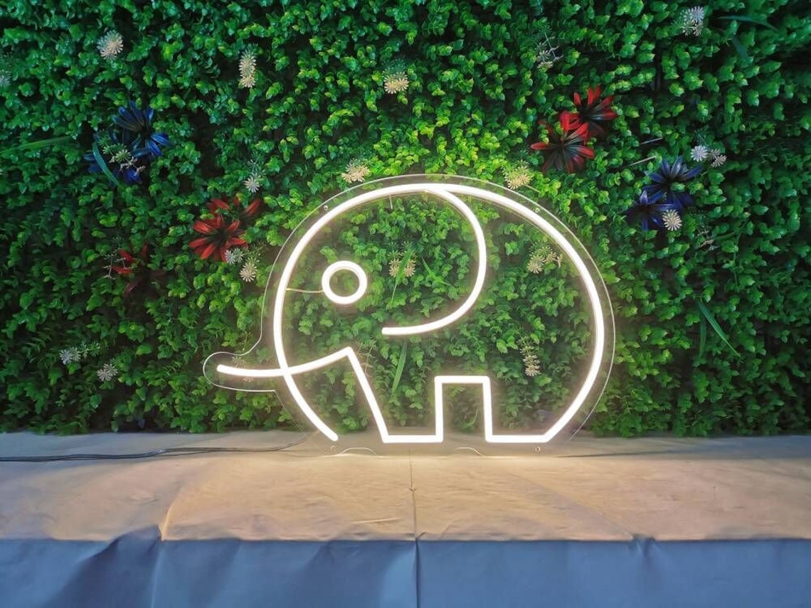 Mini Elephant Neon Sign Custom Neon Sign Led Neon Light Sign - Etsy