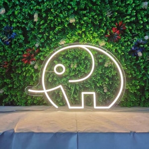 Mini Elephant Neon Sign Custom Neon Sign Led Neon Light Sign Wall Neon ...