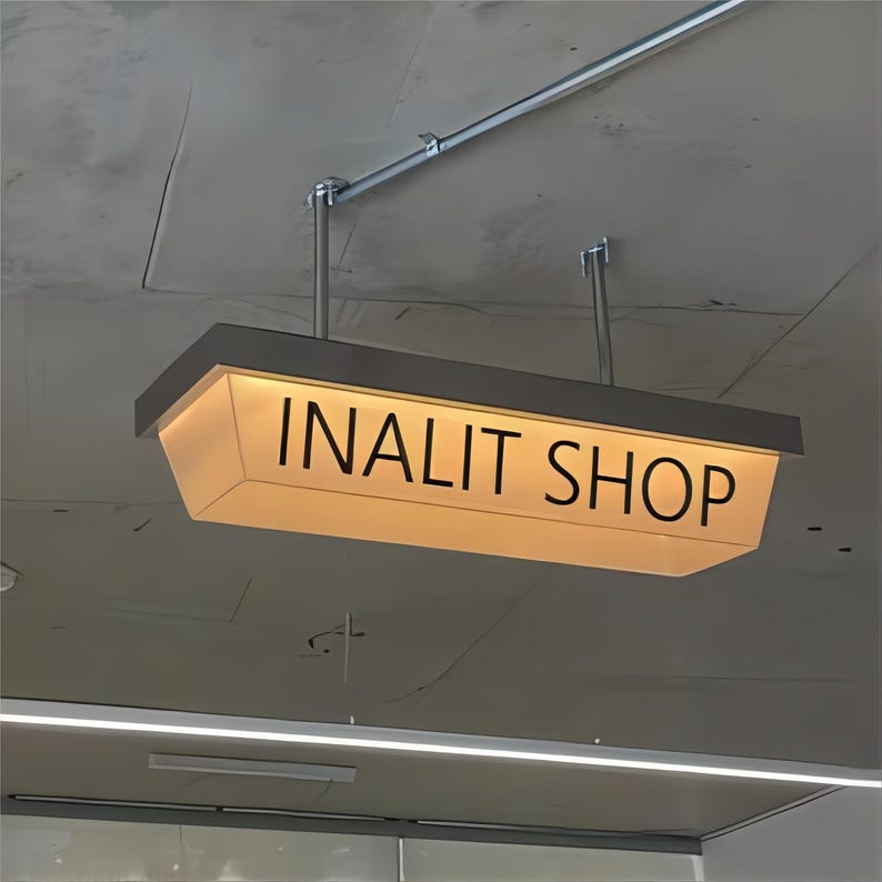 Customized Acrylic Double-sided Hanging Light Box, Ceiling ...