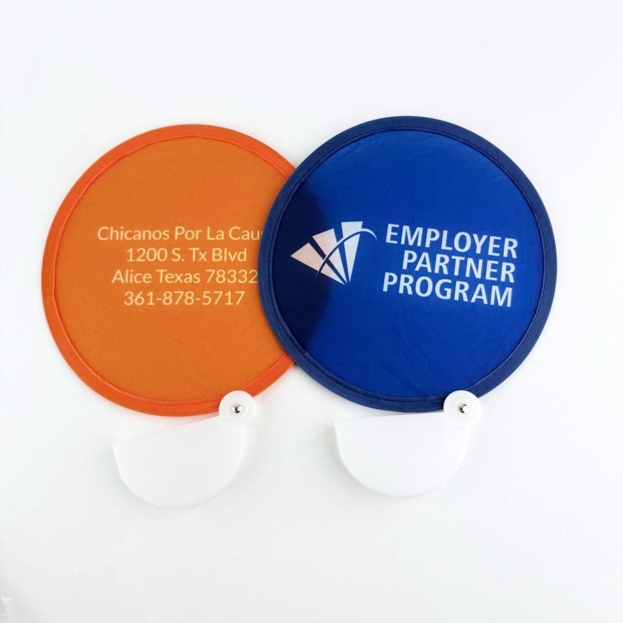 Custom Printed Foldable Fans, Personalized Handheld Round Fan ...