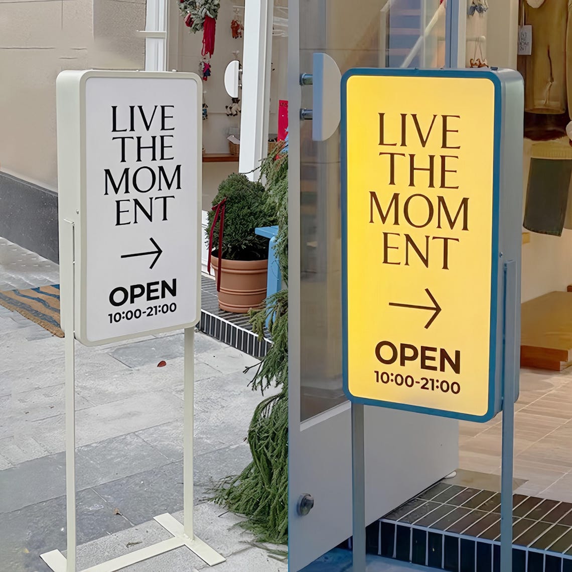 Outdoor Standing Sign Box Customized, Business Logo Double-side Display ...