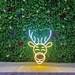Deer Head Custom Neon Sign Christmas Gift Sign Merry Christmas - Etsy