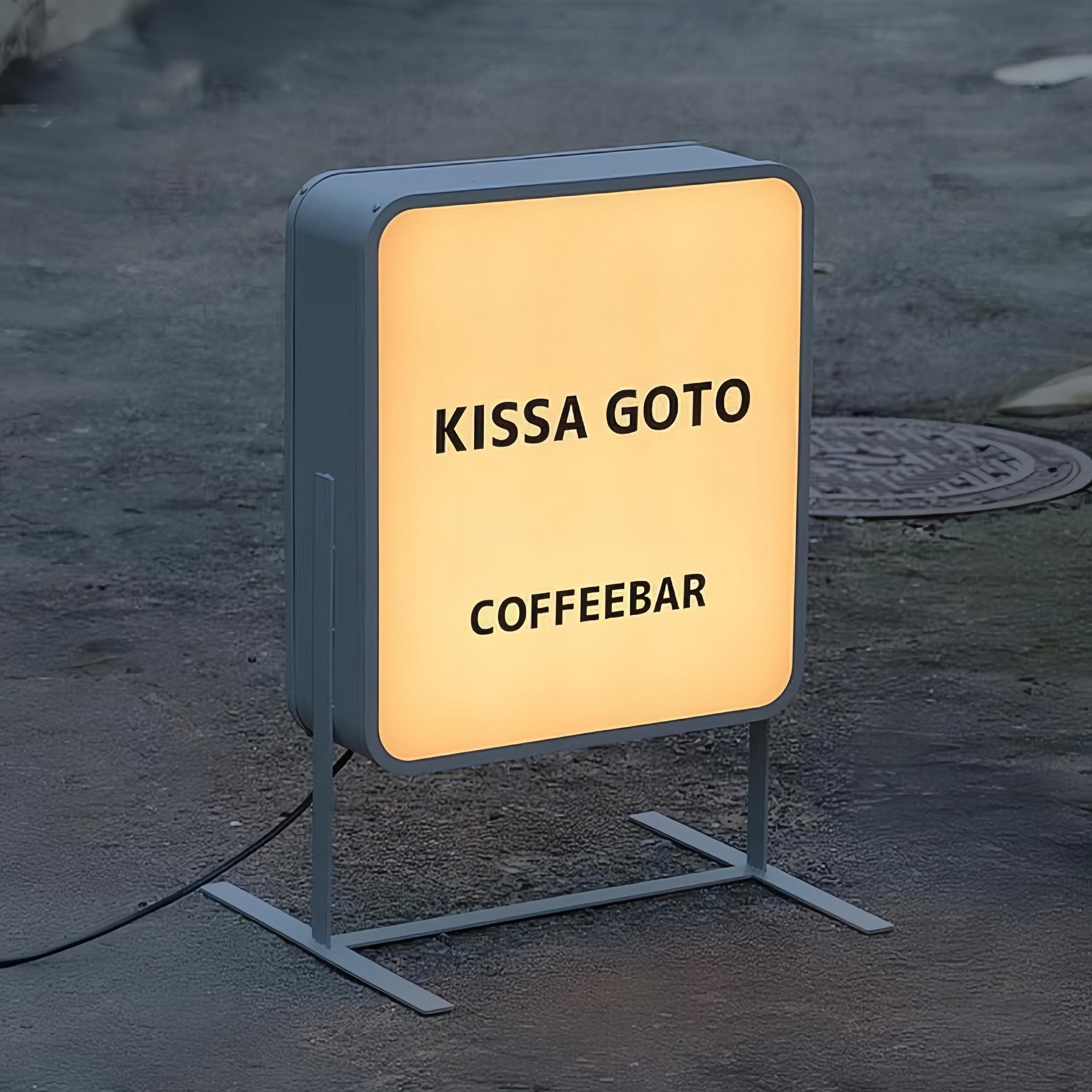 Outdoor Standing Sign Box Customized, Business Logo Double-side Display ...