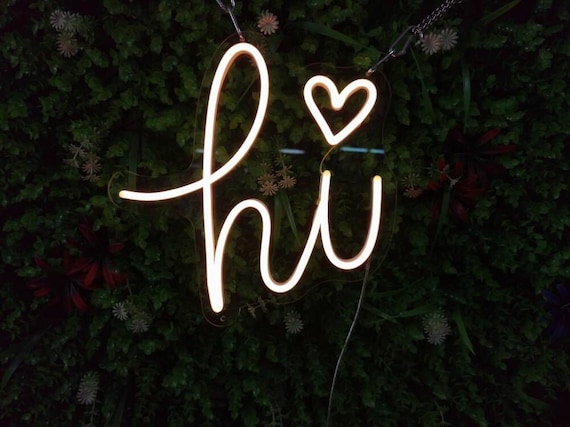 Hi Neon Sign Custom Neon Sign Led Neon Light Sign Home - Etsy