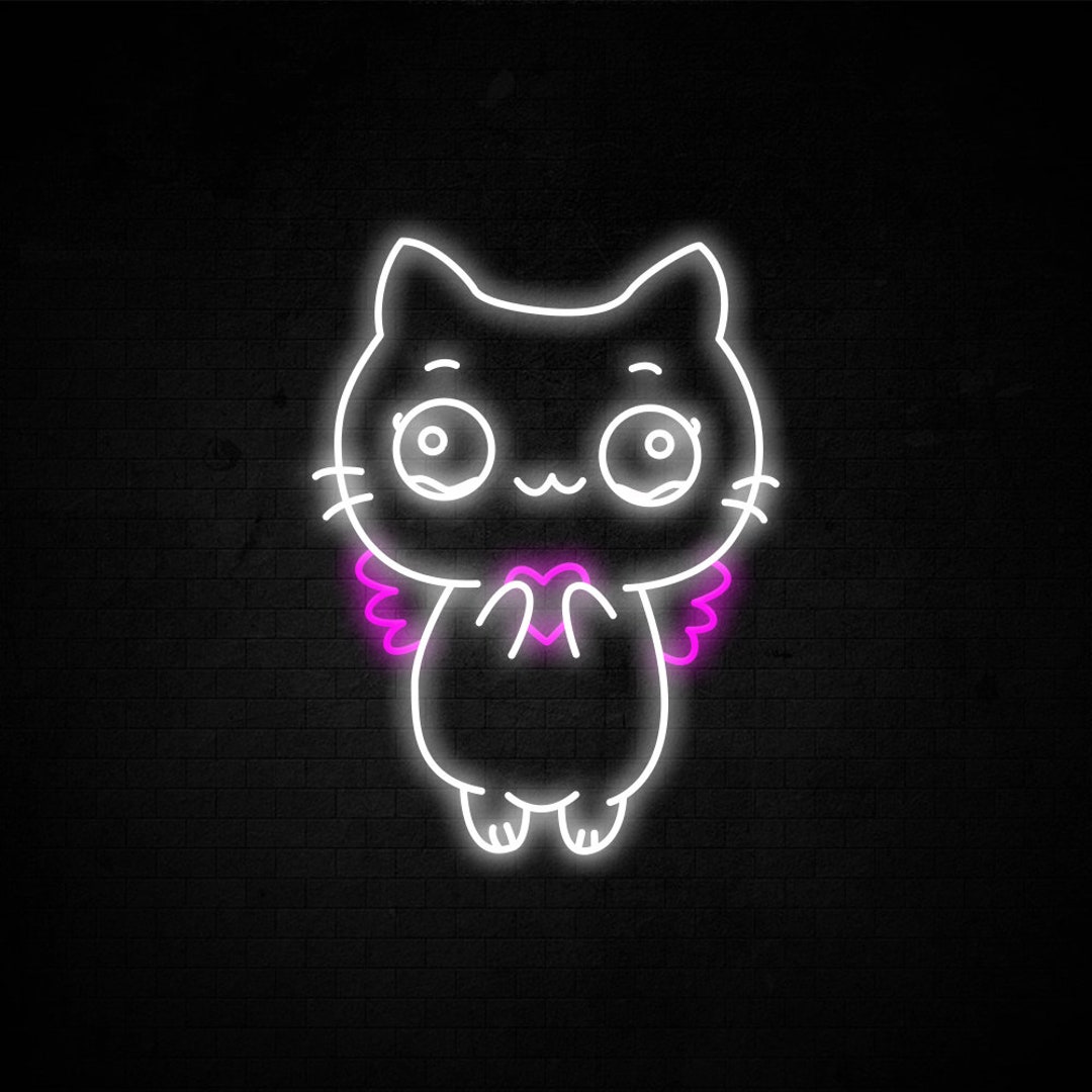 Custom Cut Kitten Neon Sign, Custom Led Neon Light Sign, Personalized ...