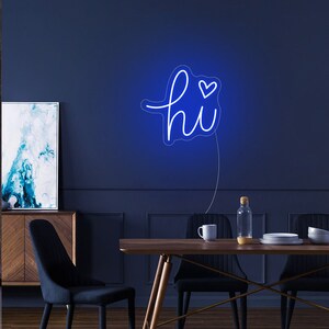Hi Neon Sign Custom Neon Sign Led Neon Light Sign Home - Etsy