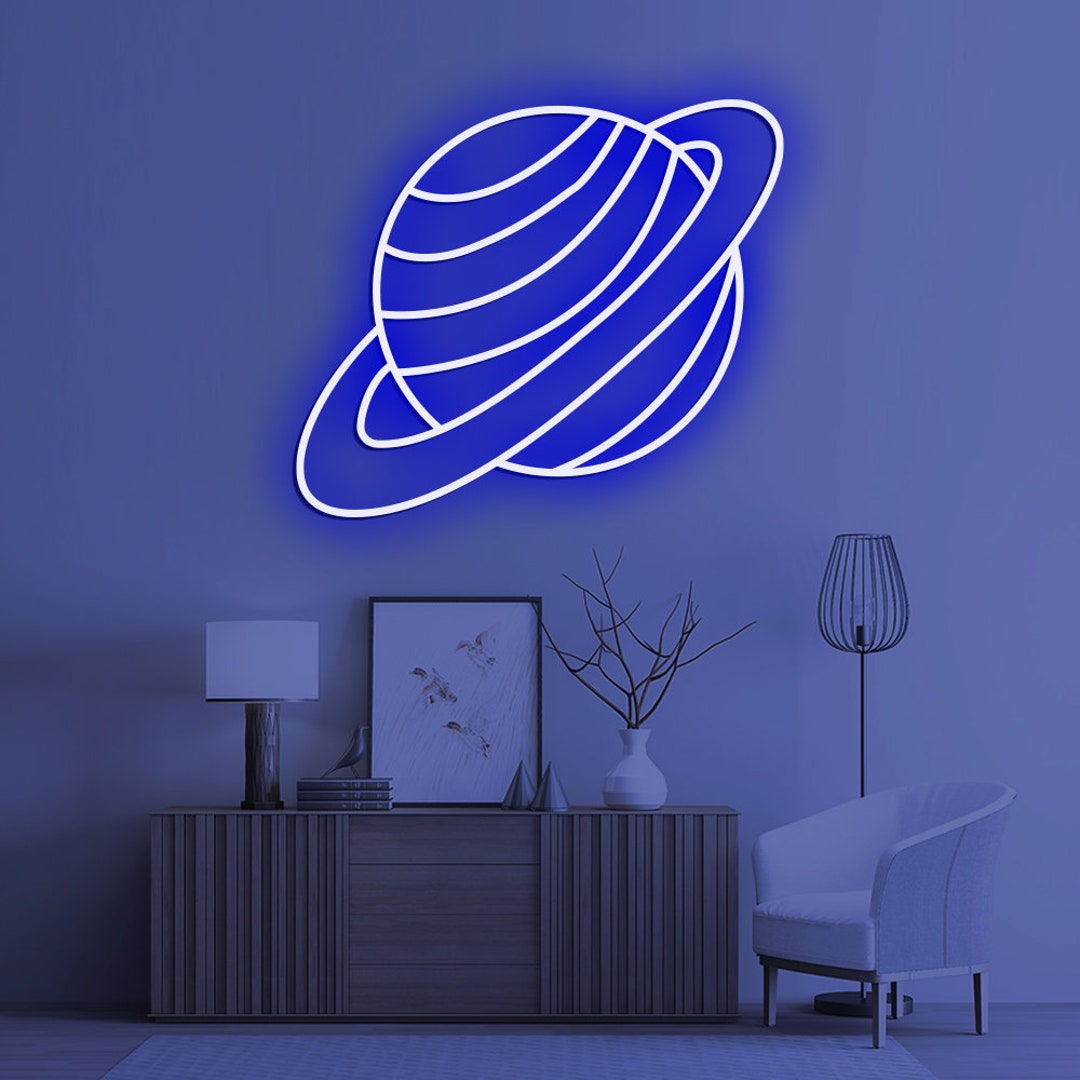 Custom Planet Neon Sign, Custom Led Neon Light Sign, Personalized Gift ...