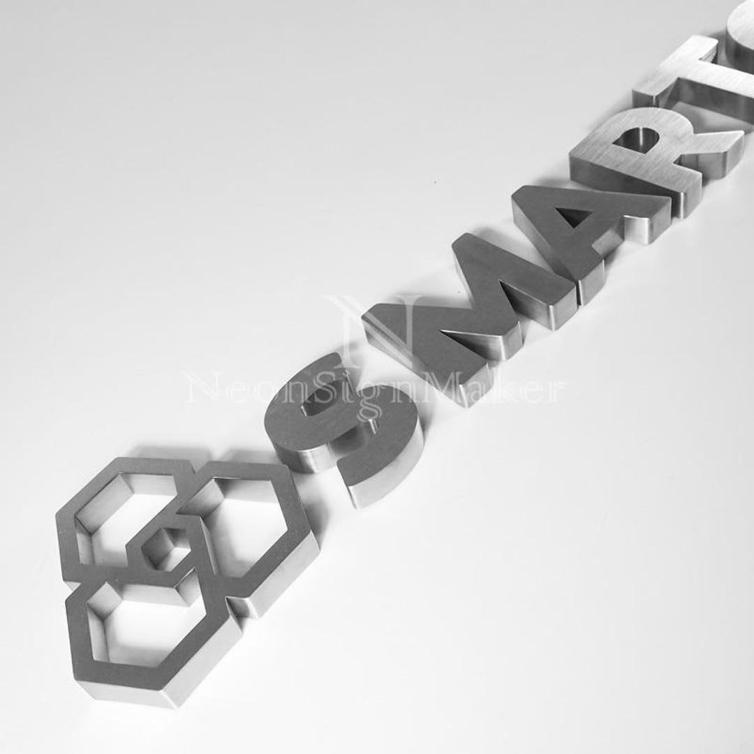 Stainless Steel Laser Cut Letter Sign 3CM Thickness Hollow ...
