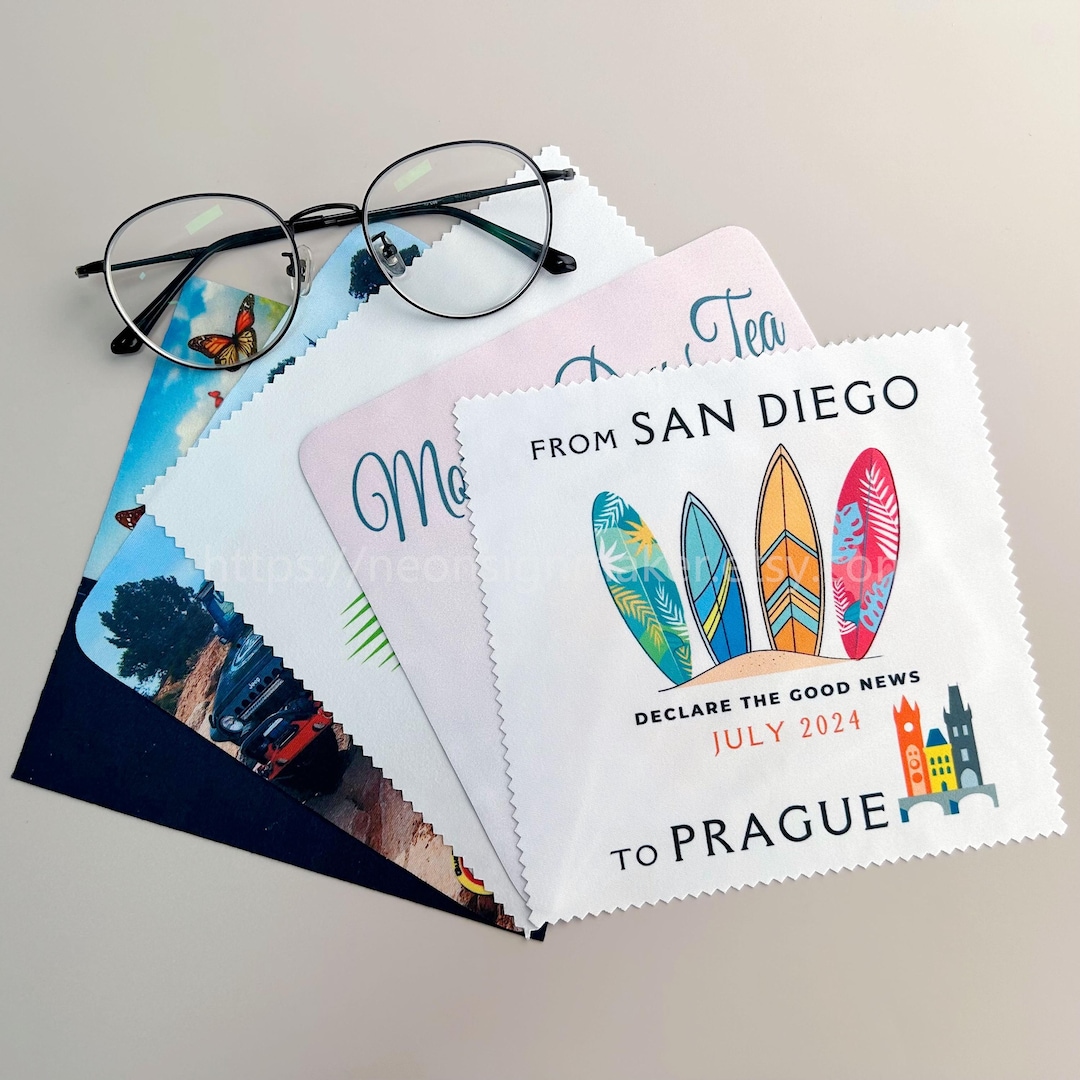Custom Microfiber Glasses Cloth Personalized Monogrammed Cleaning Cloth ...