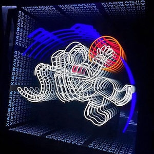 Infinity Mirror LED Light Box, 3D Printed Logo Mirror Reflection ...