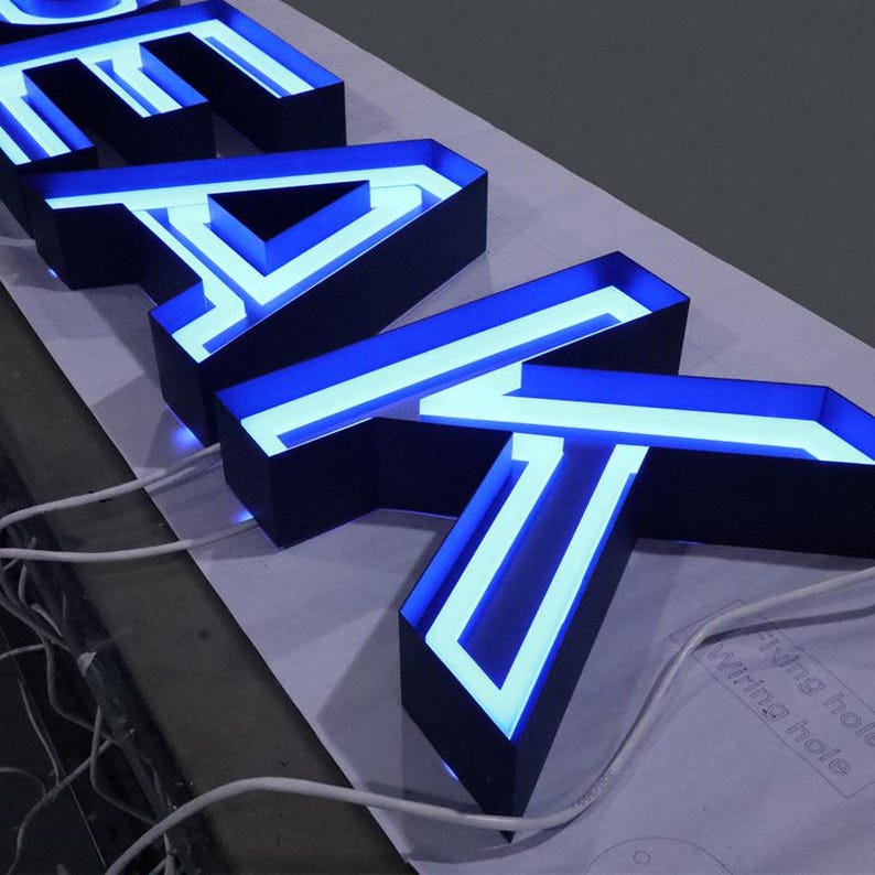 Custom 3D Metal Neon Light Sign, LED Channel Letter Signs, Neon ...