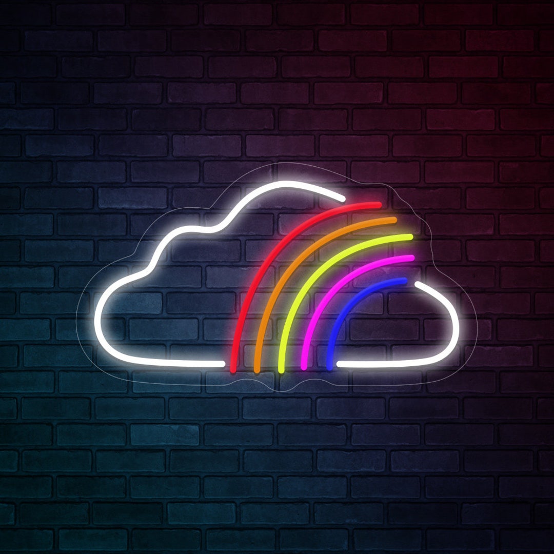 Custom Rainbow Cloud Neon Sign, Custom Led Neon Light Sign ...