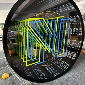 Infinity Mirror LED Light Box, 3D Printed Logo Mirror Reflection ...