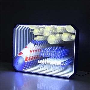 Infinity Mirror LED Light Box, 3D Printed Logo Mirror Reflection ...