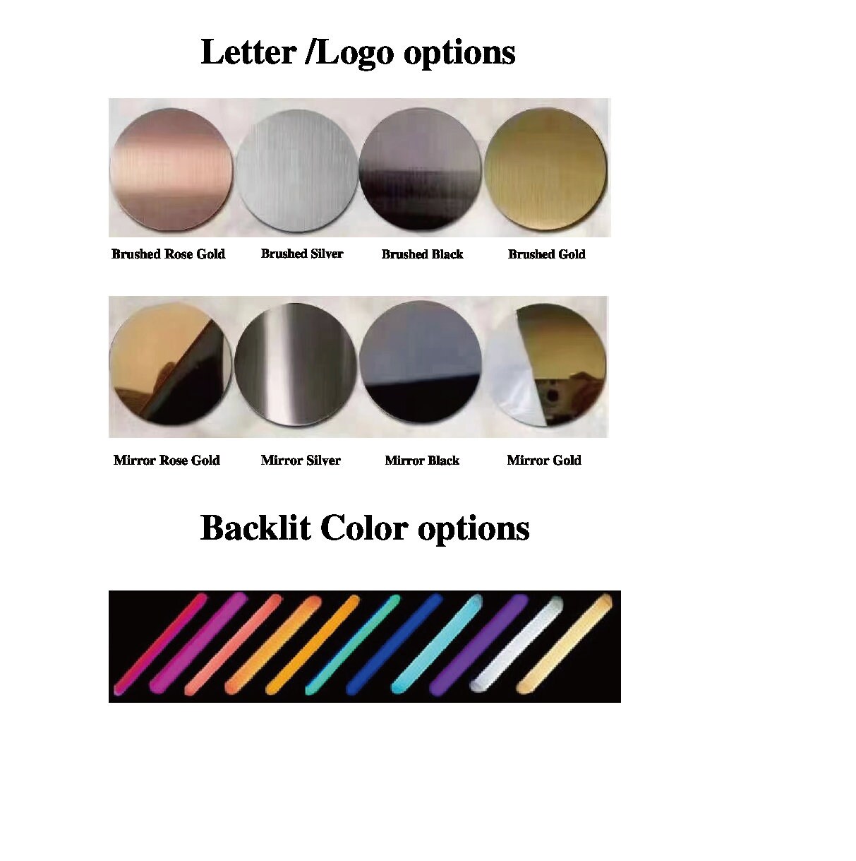 Custom Acrylic Backlit Signs - Clear/forested/black Board Gold Logo ...