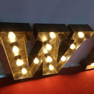 Retro Light Bulb Luminous Letters, Outdoor Advertising Signs, Rusty ...