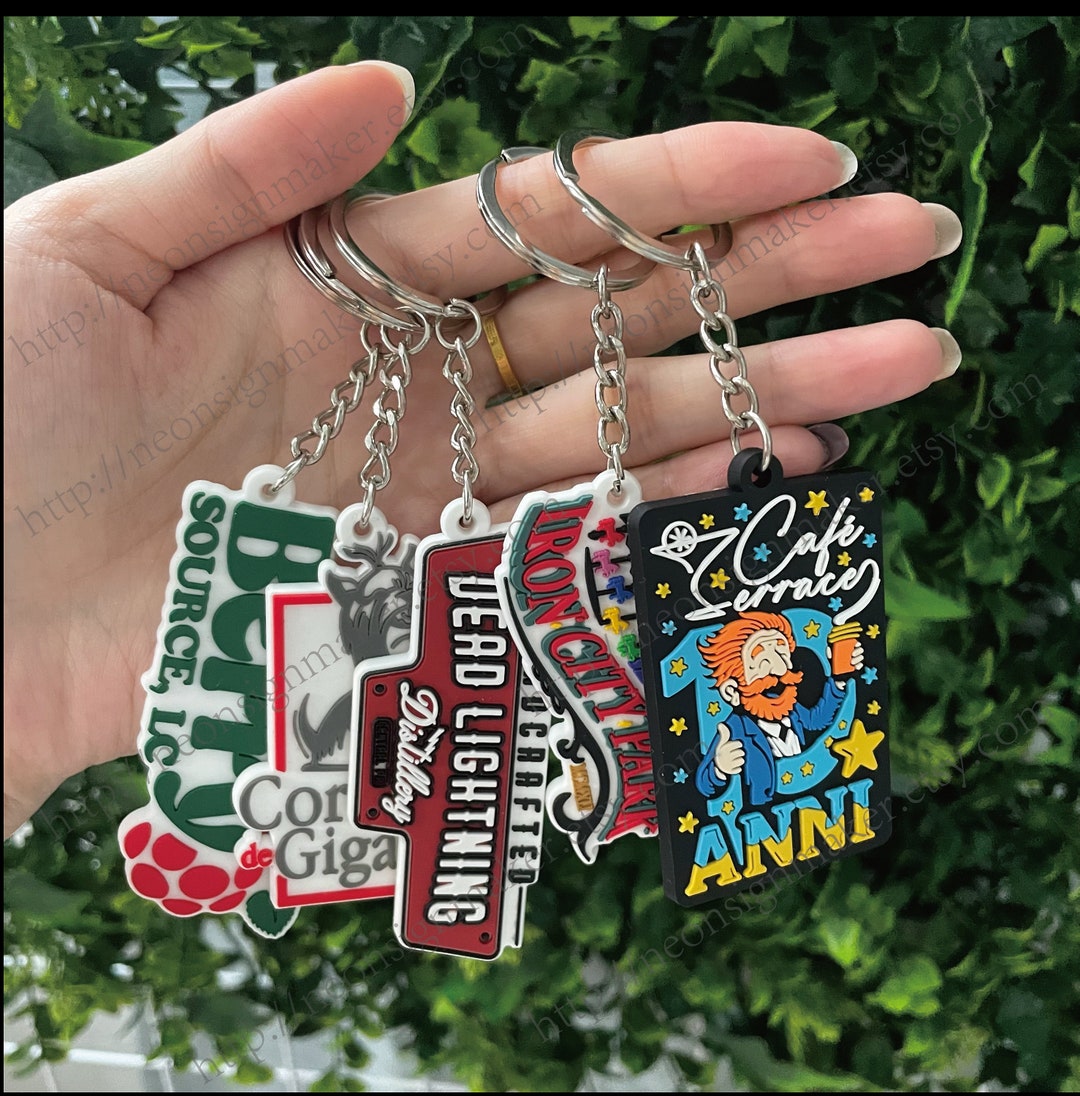 Custom 3D PVC Rubber Keychain, Personalized Soft PVC Keychain Fashion ...