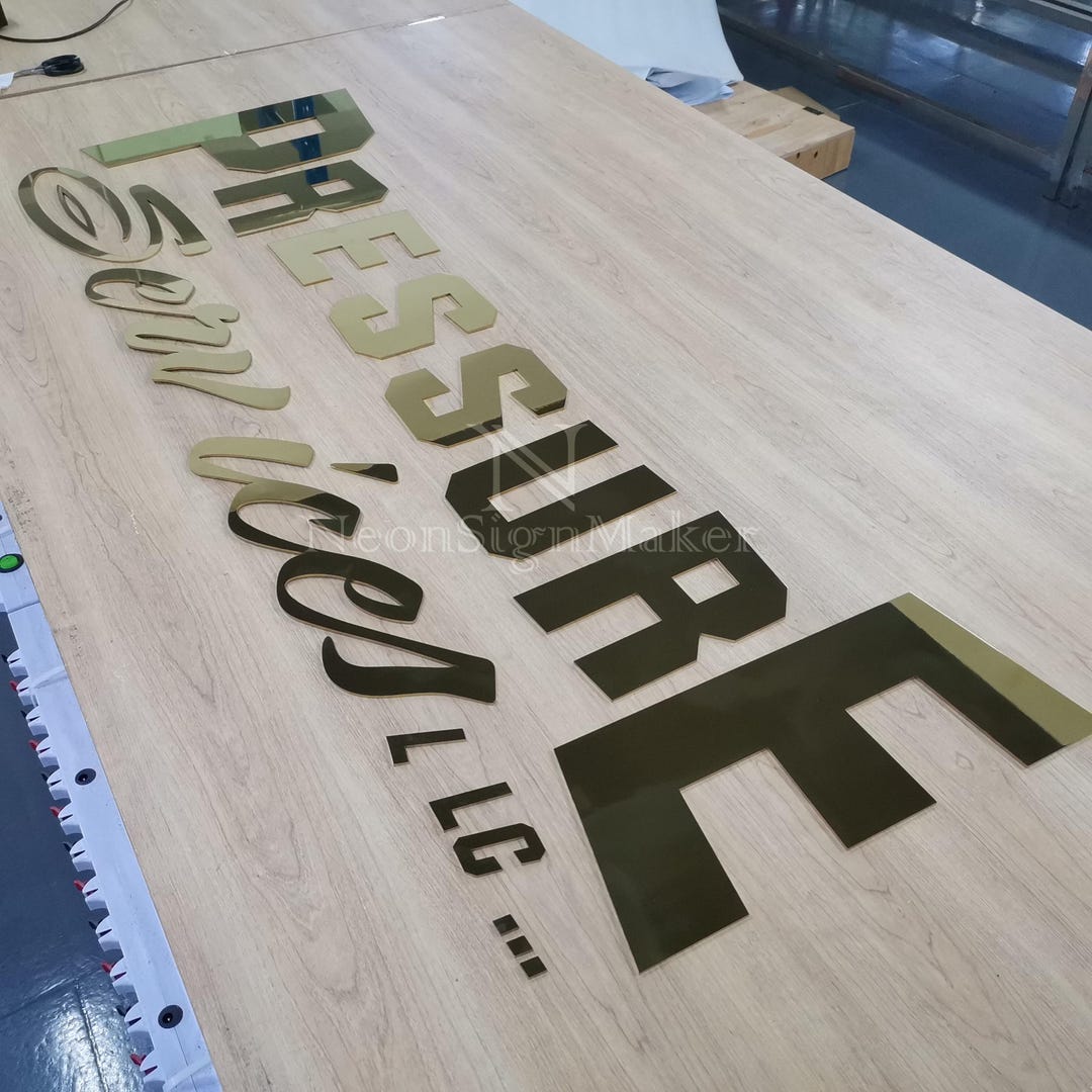 Custom 3D Metal Laster Cut Logo Sign, Reception Logo Sign, Beauty Salon ...