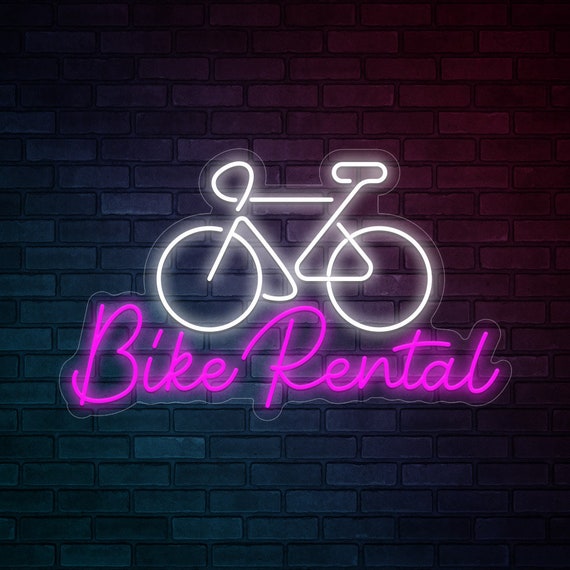 Custom Bike Rental Neon Sign Custom Bike Name Led Neon Light | Etsy