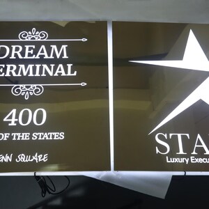 Custom Metal Backlit Sign, Luminous Logo Light Box for Business ...