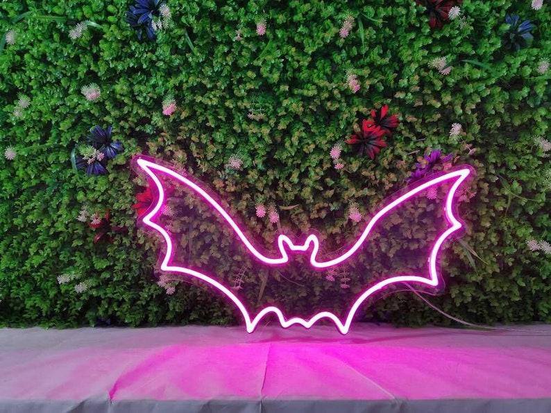 Bat Neon Sign Halloween Neon Sign Custom Neon Sign Bedroom - Etsy