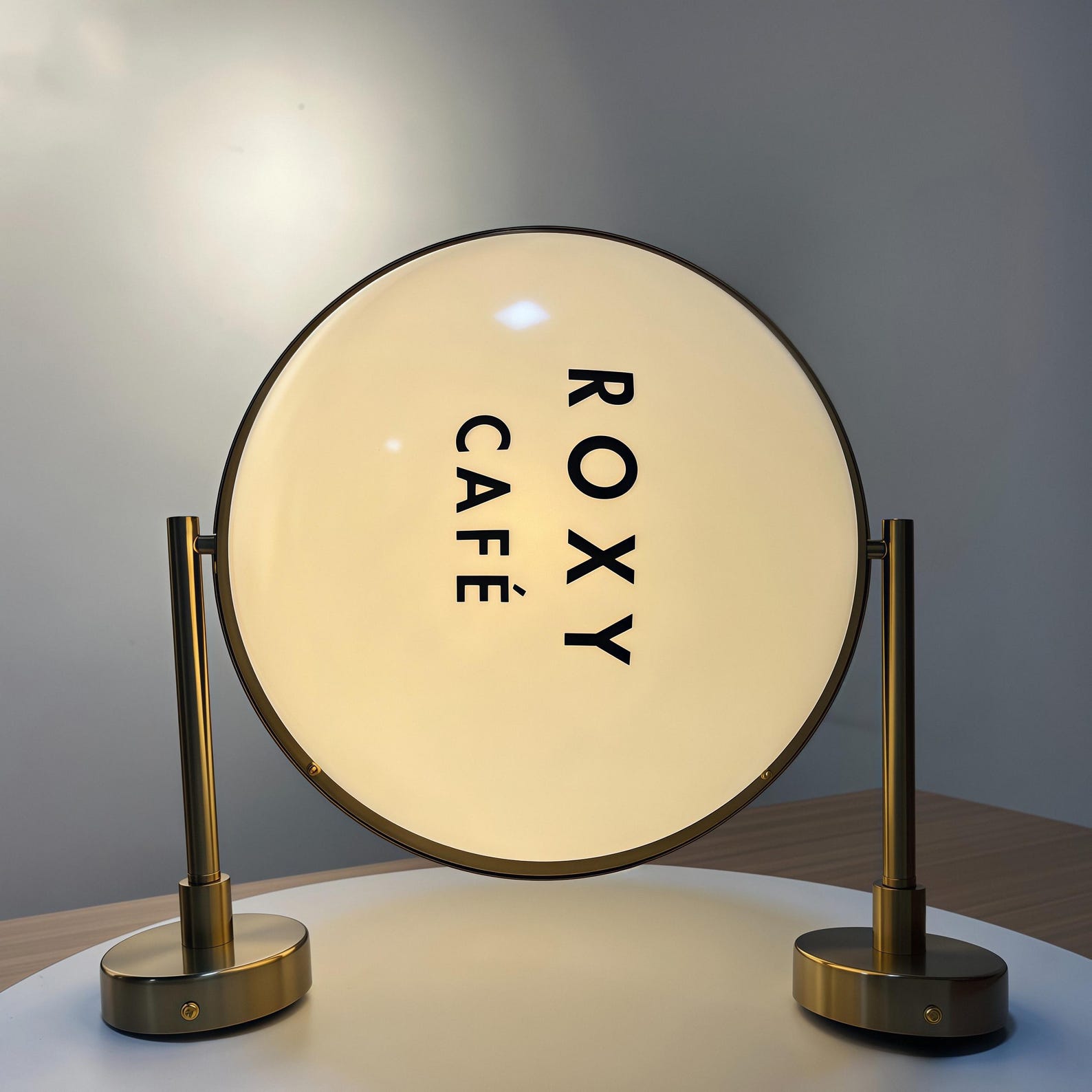 Custom Outdoor Wall Mounted Store Sign, Round Shop Double Side Light ...