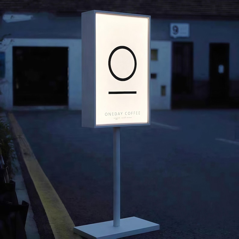 Custom Vertical Floor-standing Acrylic Light Box Sign Billboard ...