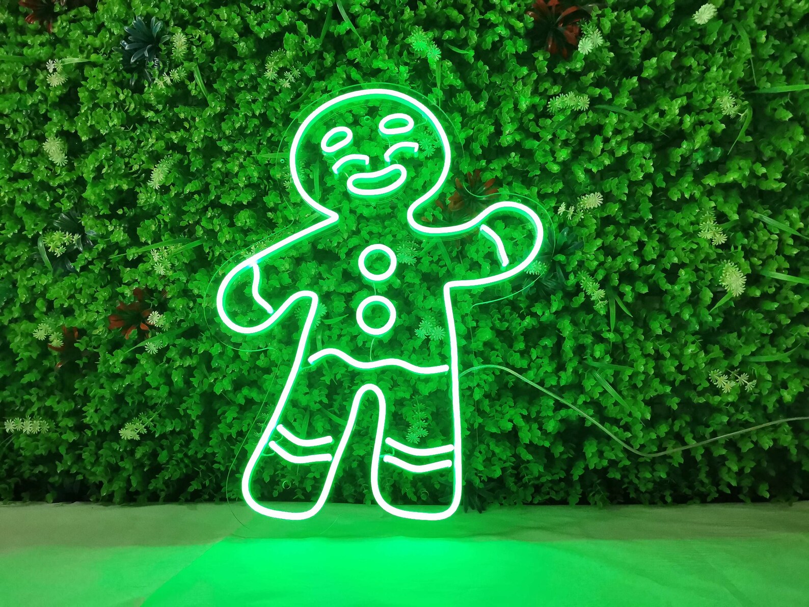 Gingerman Christmas Neon Sign Gingerbread Christmas Neon Sign Merry ...