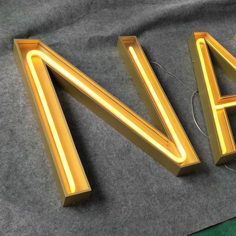 Custom 3D Metal Neon Light Sign, LED Channel Letter Signs, Neon ...