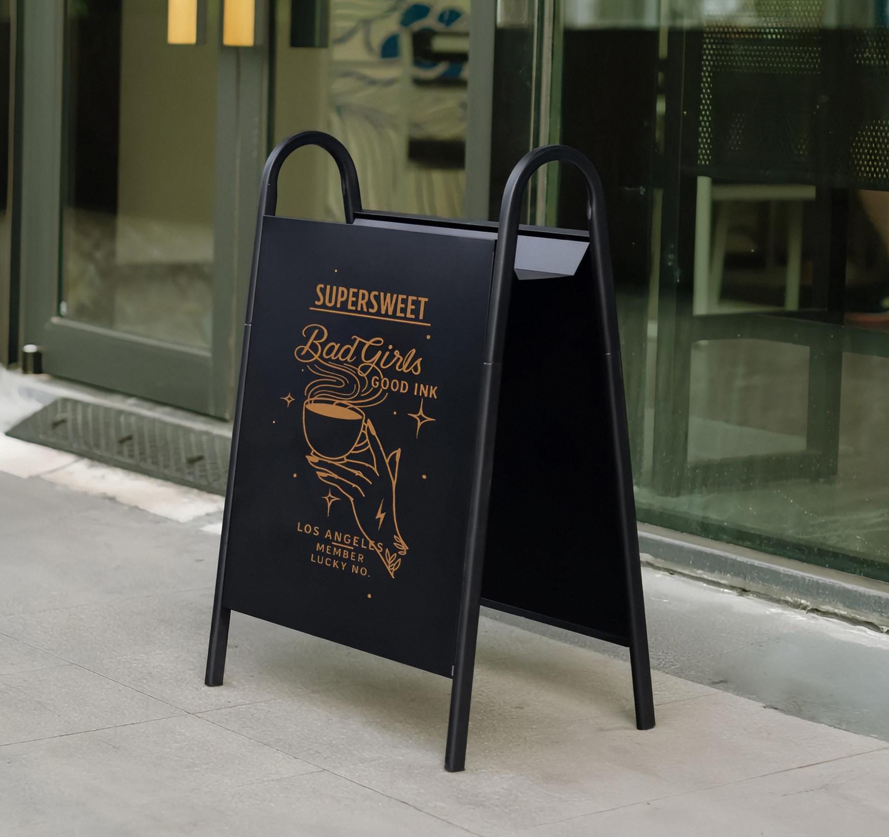Metal A-frame Storefront Welcome Sign 70x50cm, Custom Standing Sign ...