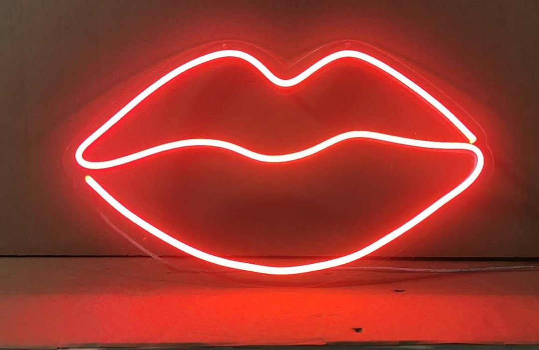 Mini Lips Neon Sign/custom Neon Sign/neon Sign/cute Neon Sign/mini Neon ...