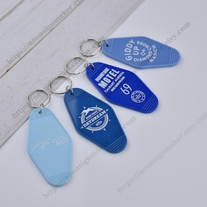 Custom Retro Motel Keychains, Personalized Vintage Room Key Tags ...