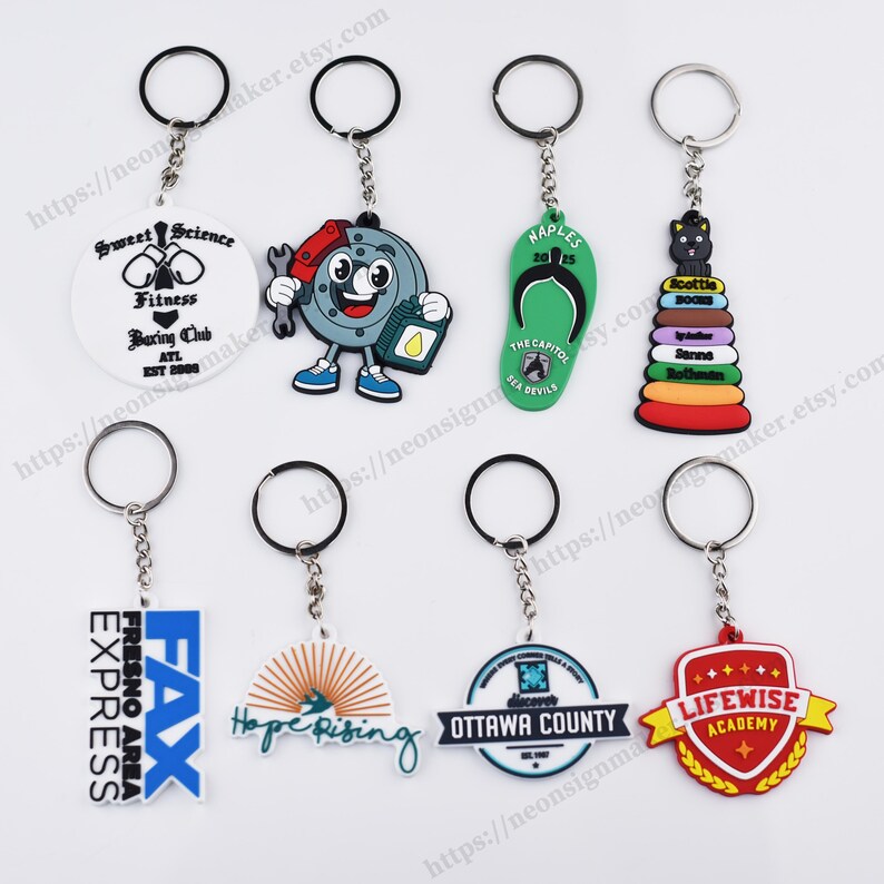 Custom Die Cut Solf PVC Keychains, 2D/3D Personalized Keychains With ...