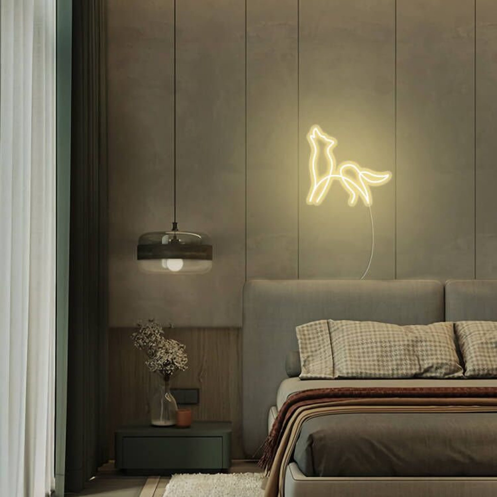 Mini Wolf Neon Sign Custom Neon Sign Led Neon Light Sign Wall - Etsy