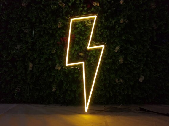 Custom Lightning Neon Sign Custom Led Neon Light Sign | Etsy
