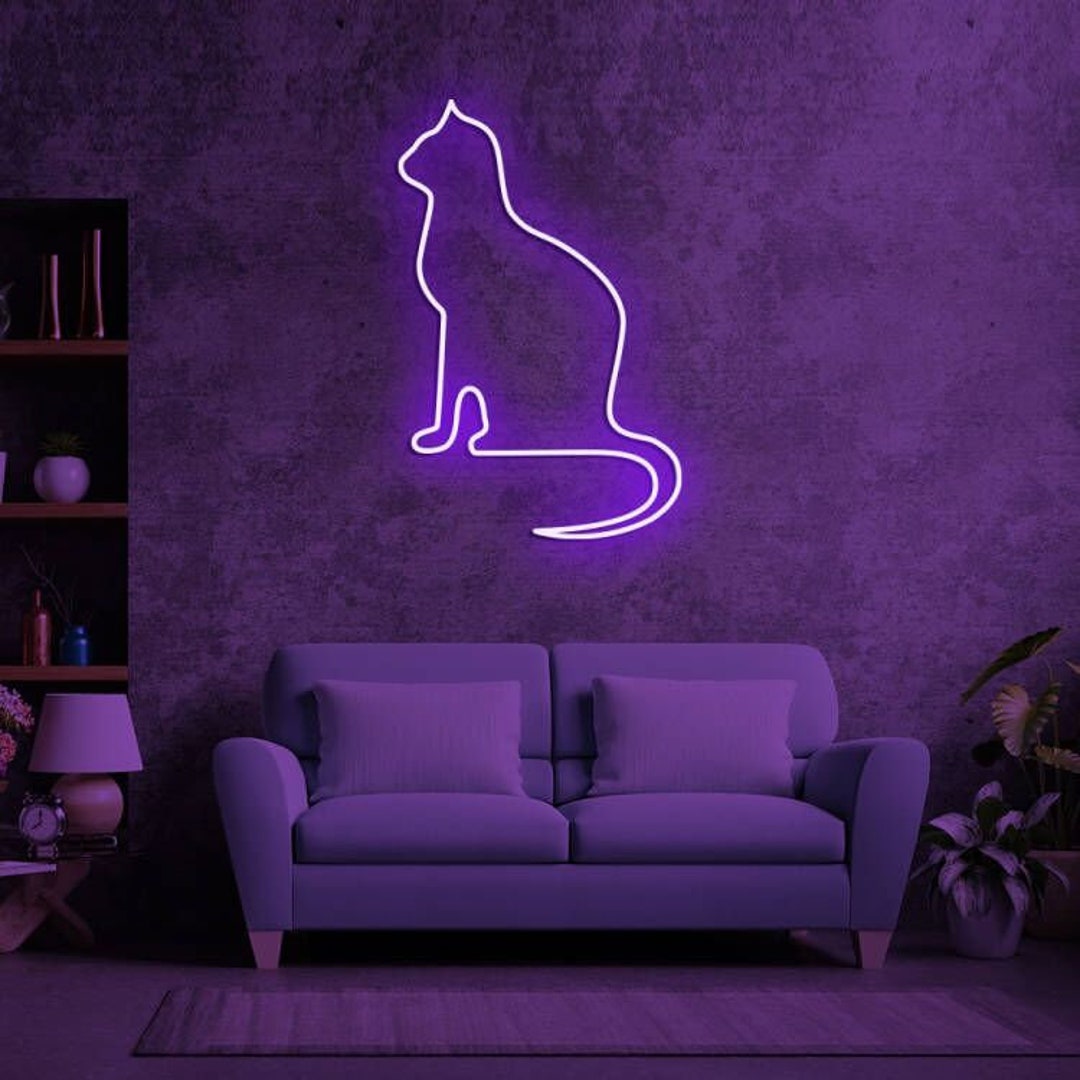 Cat Neon Sign Custom Neon Sign Led Neon Light Sign Wall Decor Wedding ...