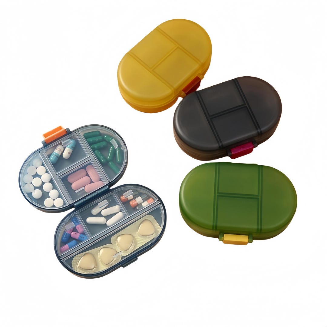 Custom Double Layer Pill Organizer With Logo, Personalized Weekly ...