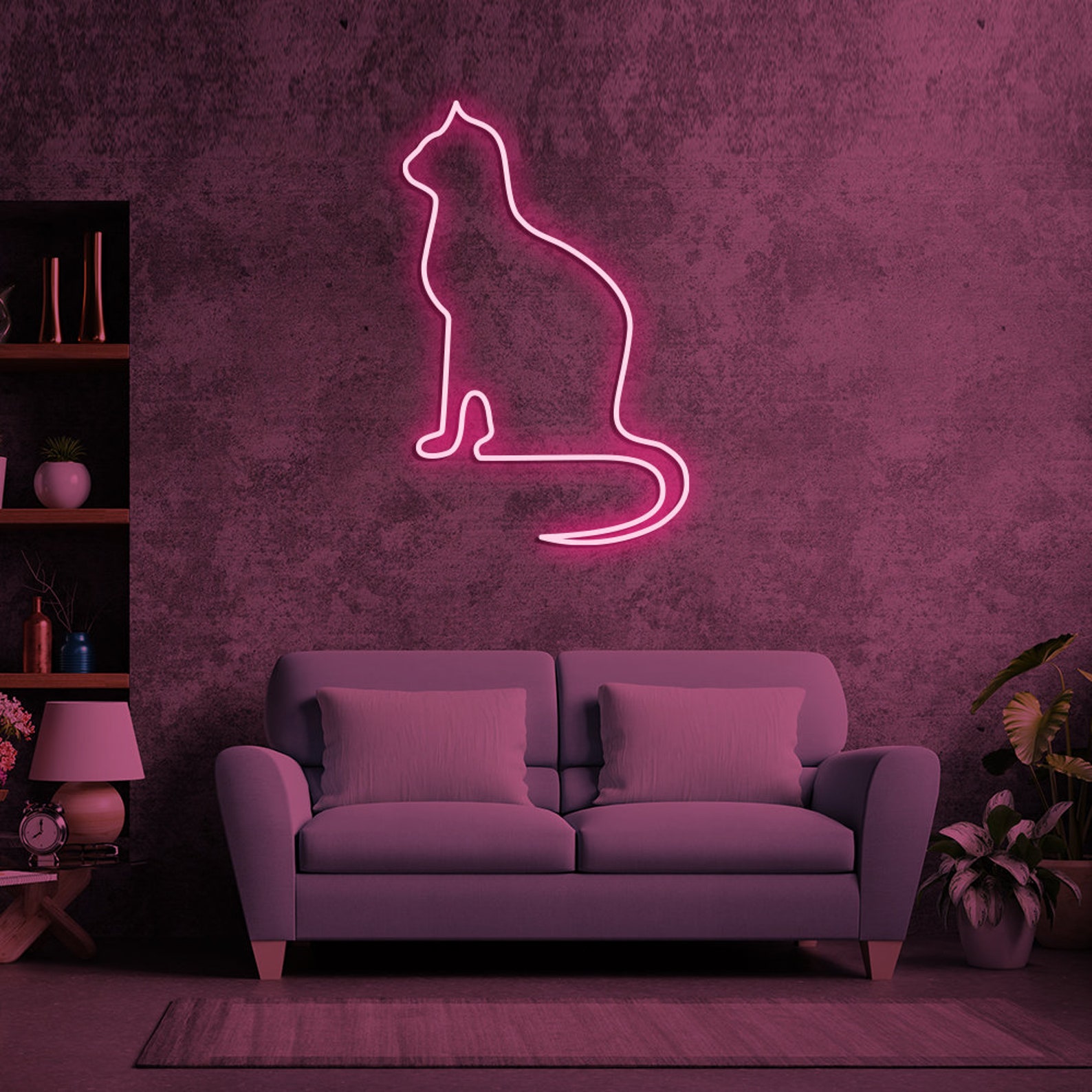 Cat Neon Sign Custom Neon Sign Led Neon Light Sign Wall Decor - Etsy