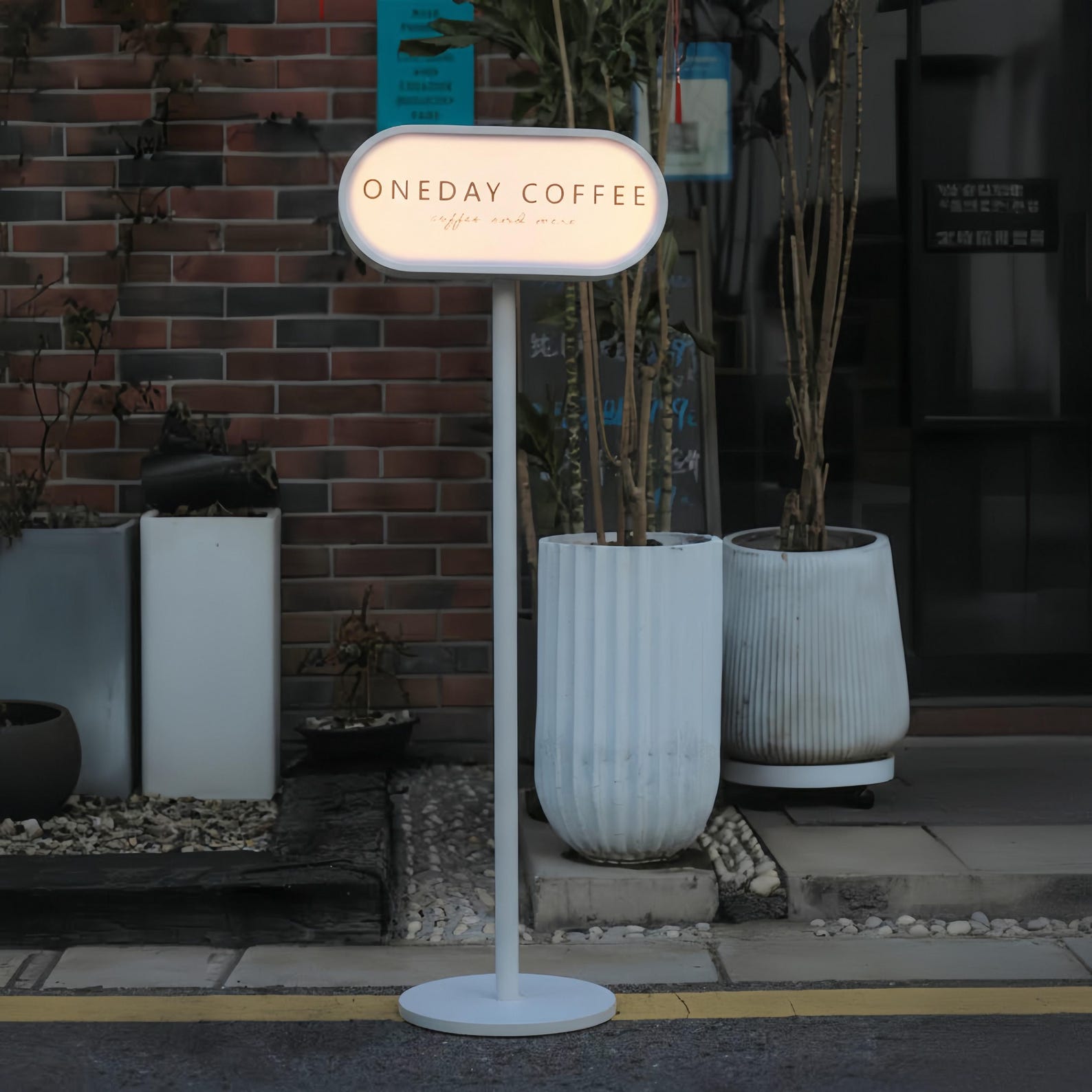 Outdoor Standing Sign Box Customized, Business Logo Double-side Display ...