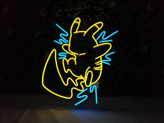 Custom Pikachu Neon Sign Cute Cartoon Neon Sign Animal Neon - Etsy ...
