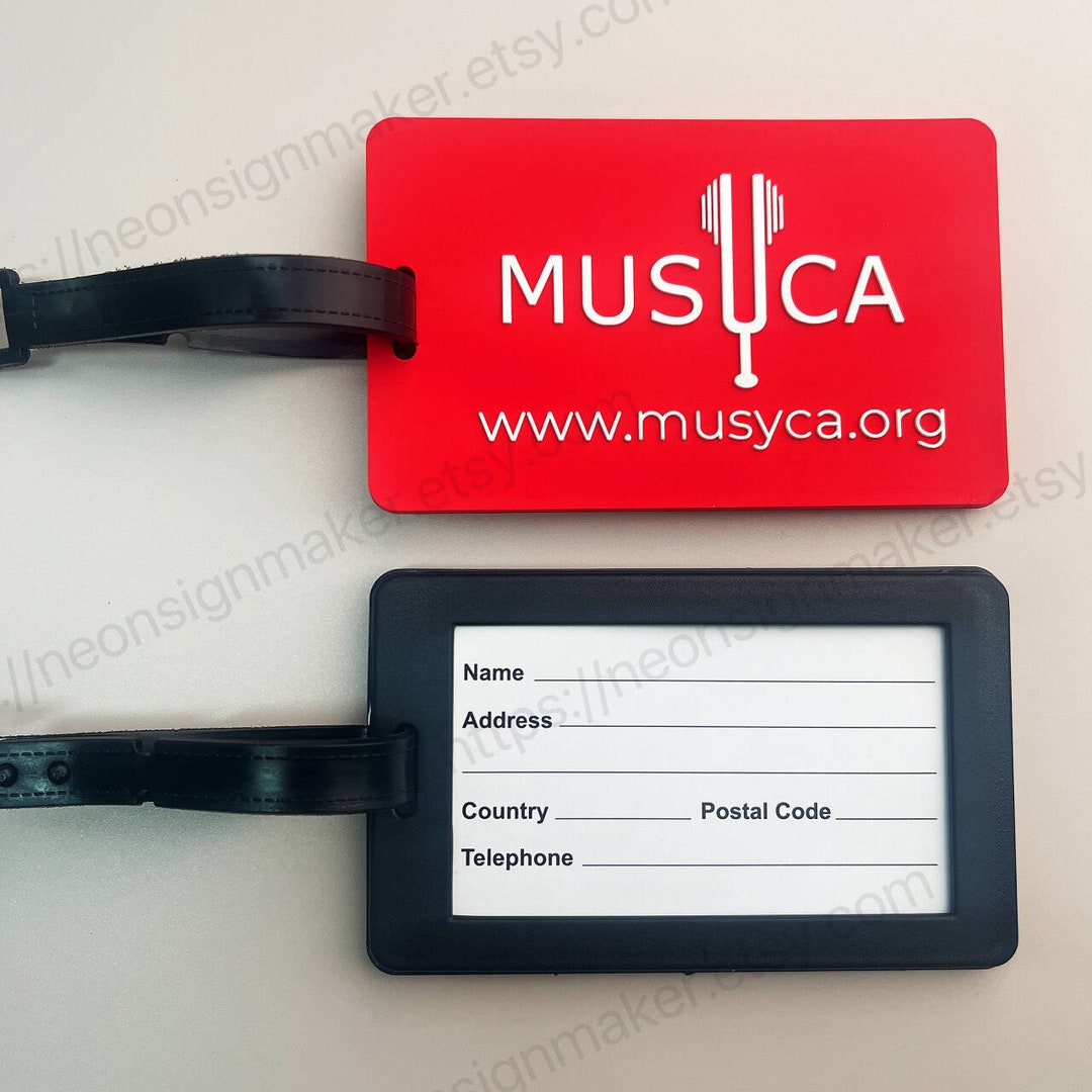 Custom PVC Rubber Luggage Tag - Personalized Travel ID Tags for ...