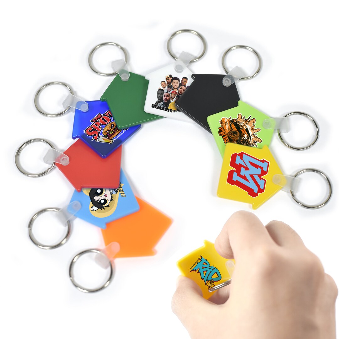 Custom Soft Plastic Keychain, Personalized PVC Keychain, Vintage Motel ...