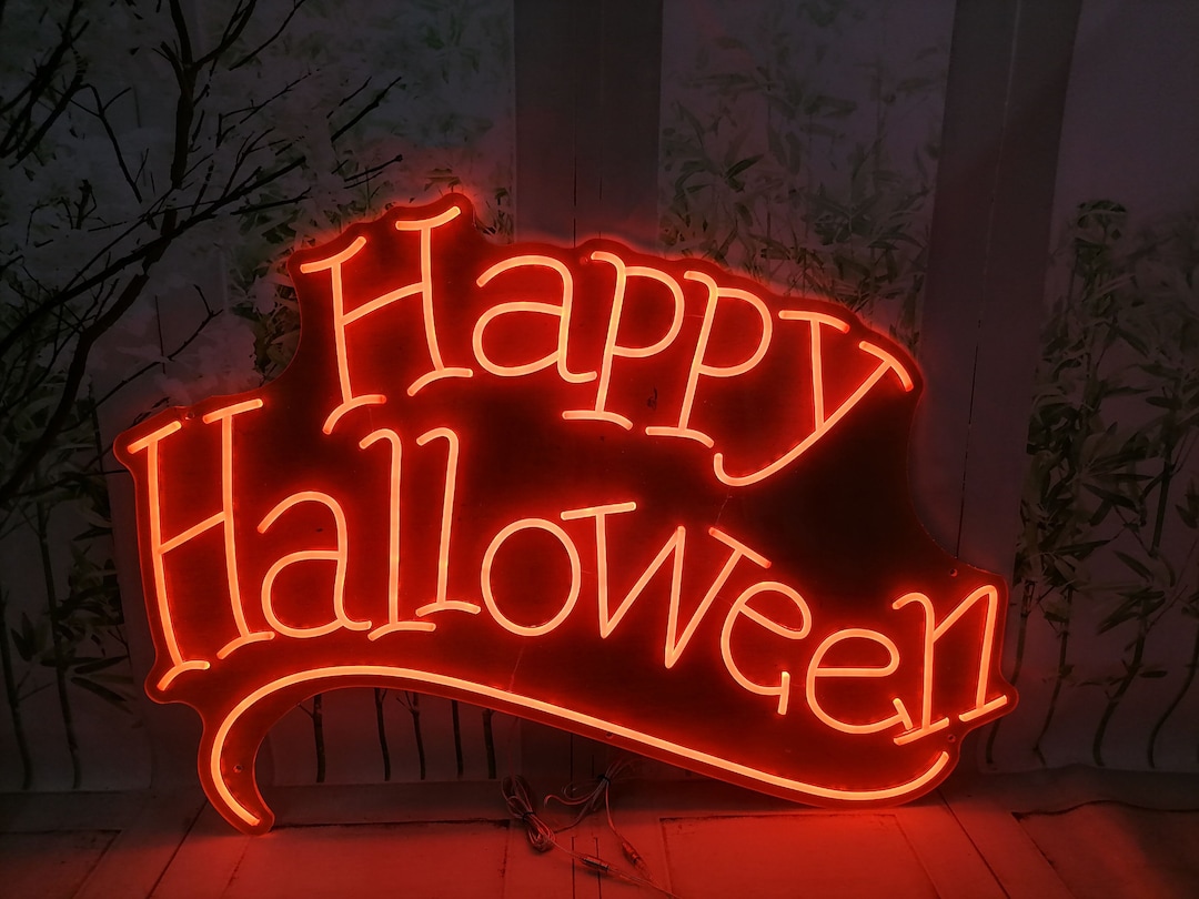 Happy Halloween Neon Sign Custom Neon Sign for Halloween Decor Led Neon ...