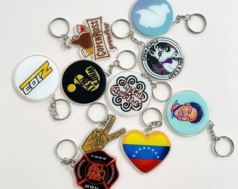 Color Logo Keychain - Etsy