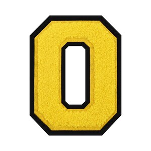 A-Z Chenille Letters Patch, Yellow Iron on Patches, 4.5 Inches Letter ...