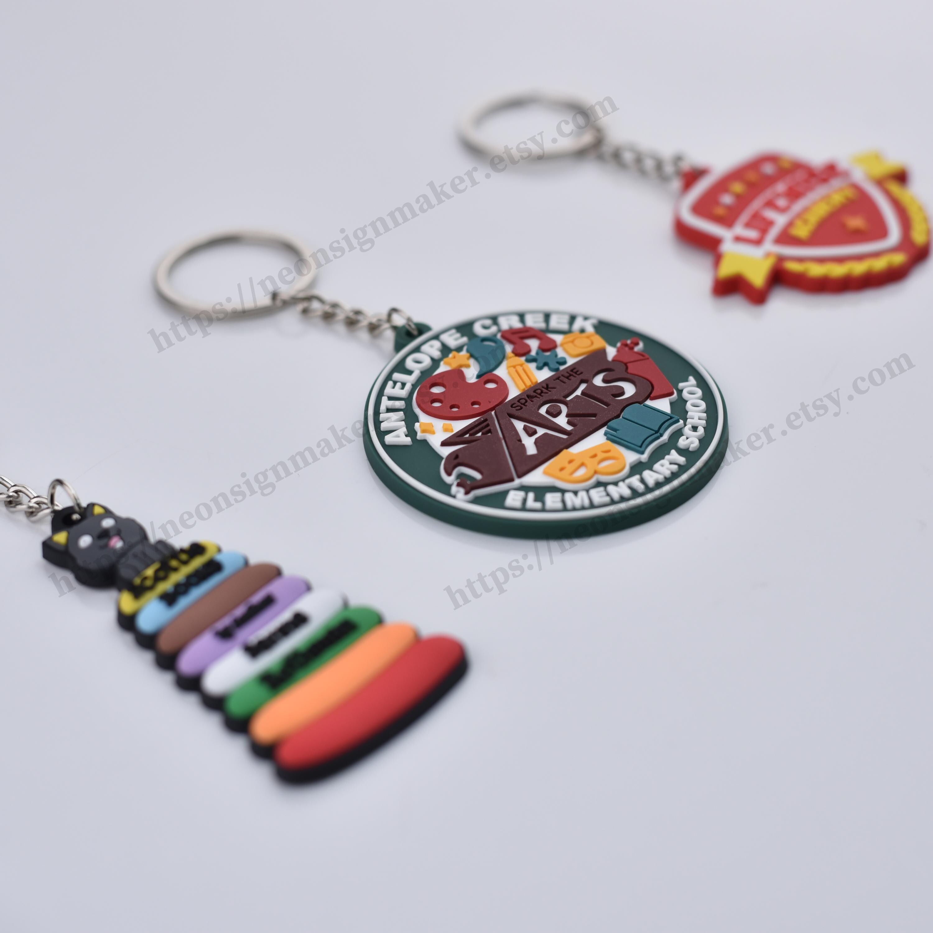 Custom Die Cut Solf PVC Keychains, 2D/3D Personalized Keychains With ...