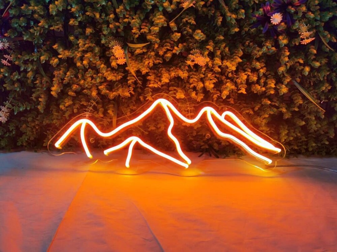 Custom Mountain Neon Sign, Led Neon Light Sign, Personalized Gift, Kids ...