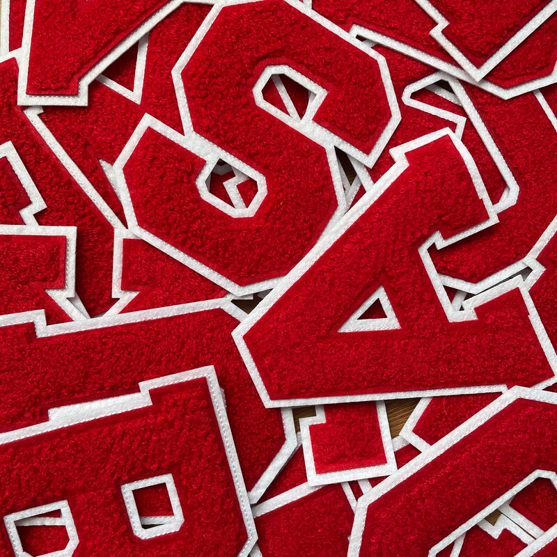 Iron on Letter Patches Red - Etsy